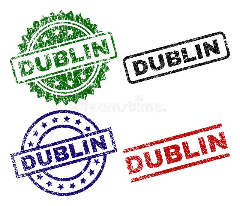 Scratched Textured DUBLIN Seal Stamps Stock Vector - Illustration of ...