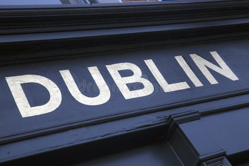 Dublin Sign on Diagonal stock image. Image of diagonal - 191709057