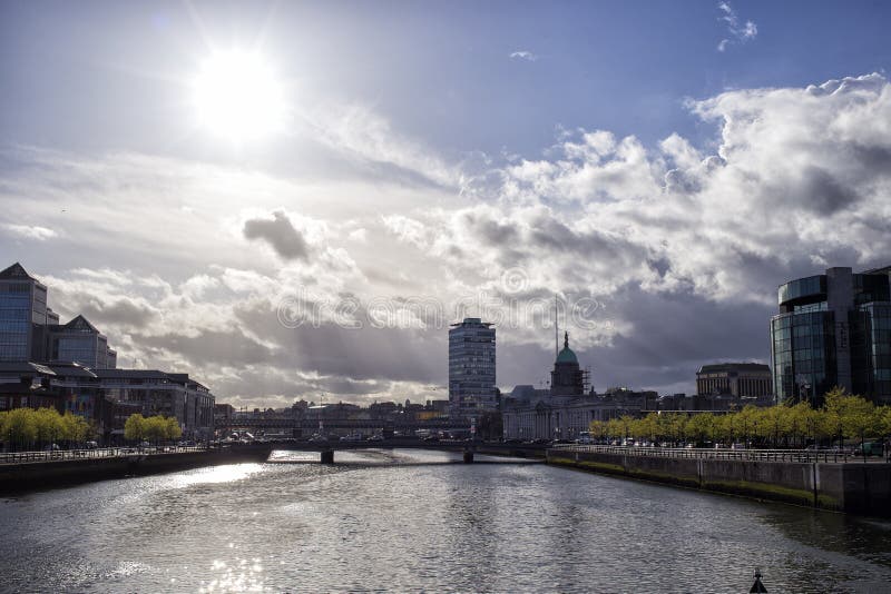 Dublin Skyline stock photo. Image of river, building - 53479588