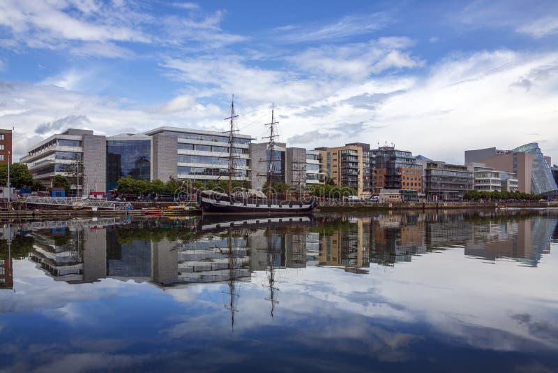 Dublin Waterfront and Skyline - Ireland Stock Image - Image of quayside ...