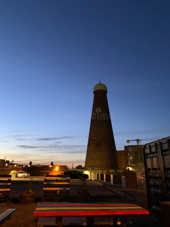 Dublin Windmill Historic Tower with Planet Stock Photo - Image of pair ...