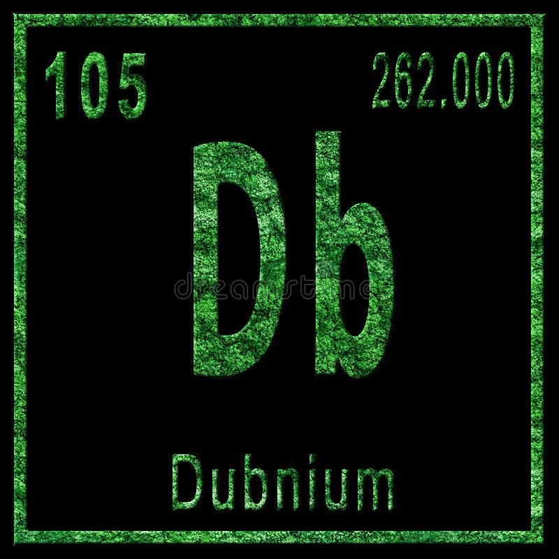 Dubnium Chemical Element, Green Edition Stock Illustration ...