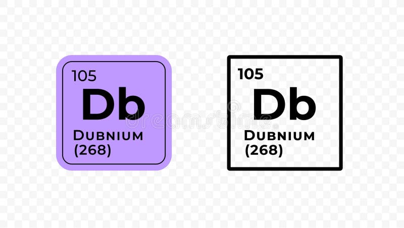 Dubnium, Chemical Element of the Periodic Table Vector Stock Vector ...