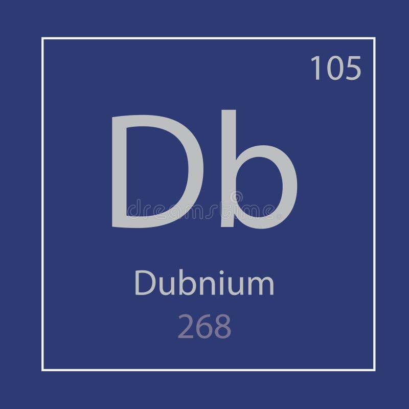 Dubnium stock illustration. Illustration of yellow, element - 10878395