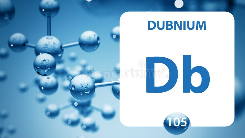 Dubnium Db Chemical Element. Dubnium Sign with Atomic Number. Chemical ...