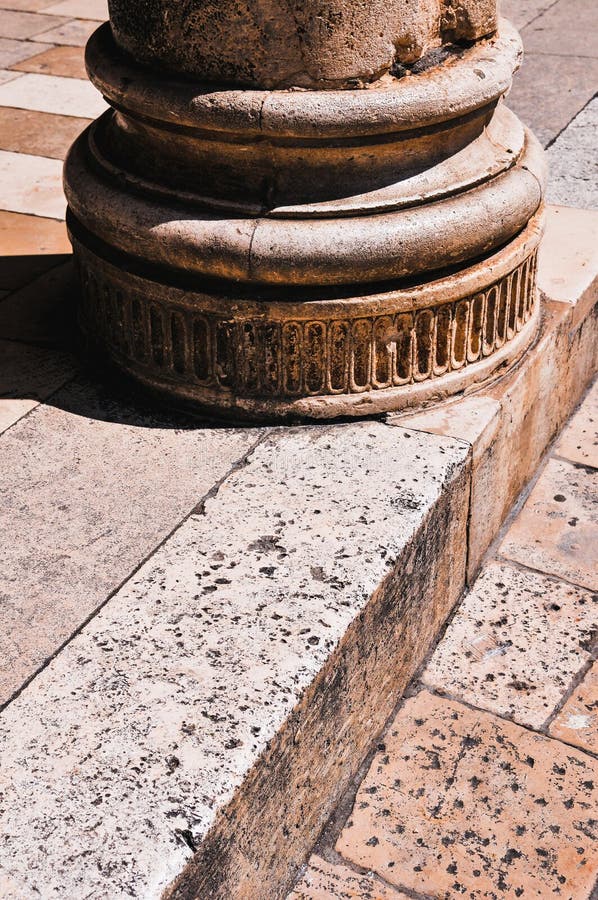 Dubrovnik. Base of column stock image. Image of architecture - 35356473