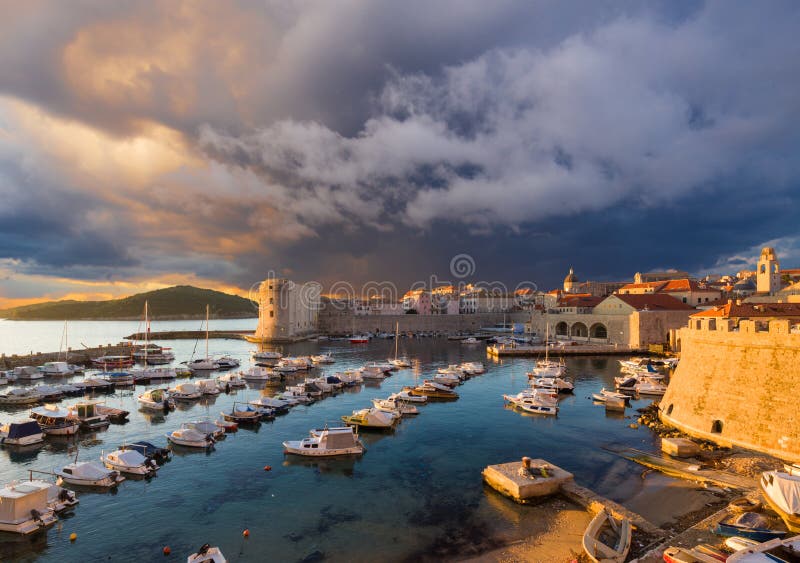 Dubrovnik, Croatia. stock image. Image of medieval, town - 90021737
