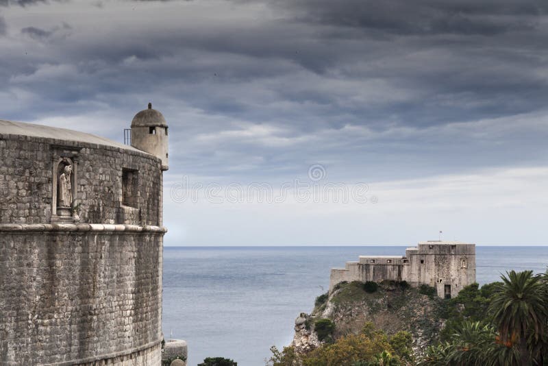 Dubrovnik towers stock photo. Image of demolition, clearing - 95573116