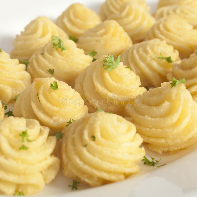 Duchess Potatoes Square stock photo. Image of piped - 109569326