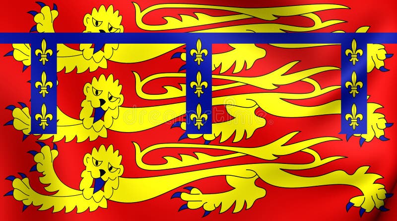 3D Flag Of Lancashire County, England. Stock Illustration ...