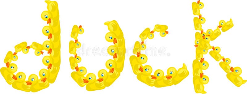Duck stock vector. Illustration of word, duck, ducks - 15797579