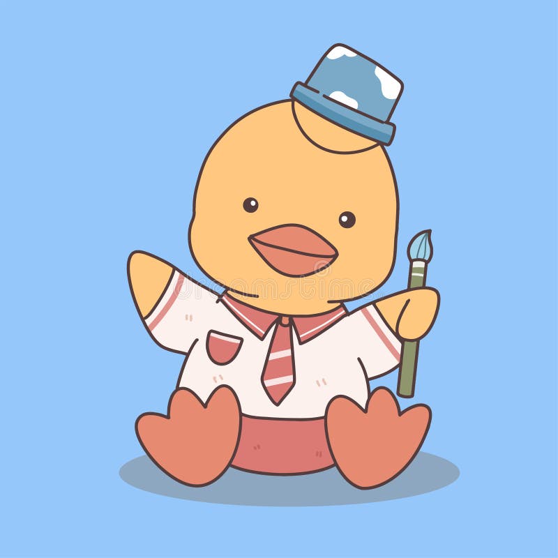 Duck Animal Student Character, Back To School Stock Illustration ...