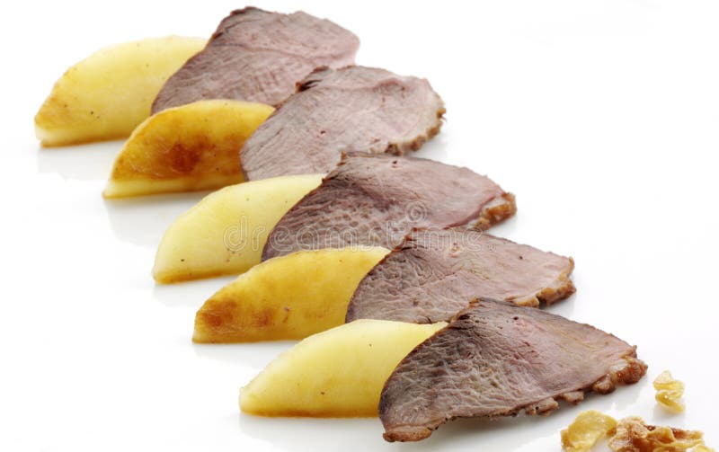 Duck with apples stock photo. Image of fresh, tasty, appetizer - 32389746