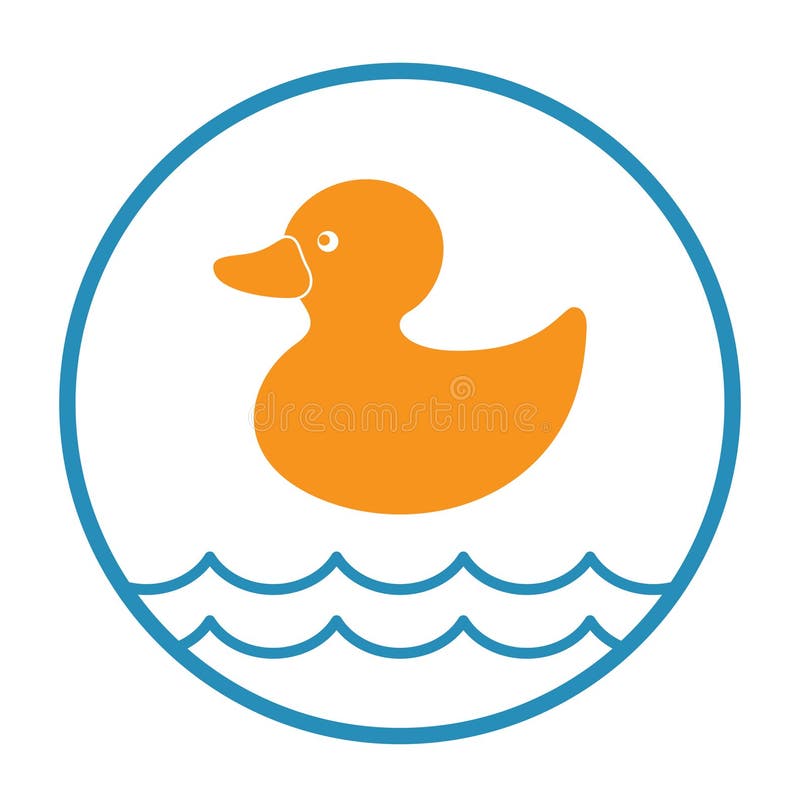 Duck bird on waves stock vector. Illustration of vector - 330520685