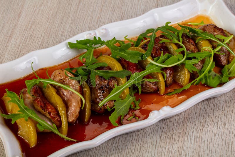 Duck breast with pear stock image. Image of roast, fresh - 125533933