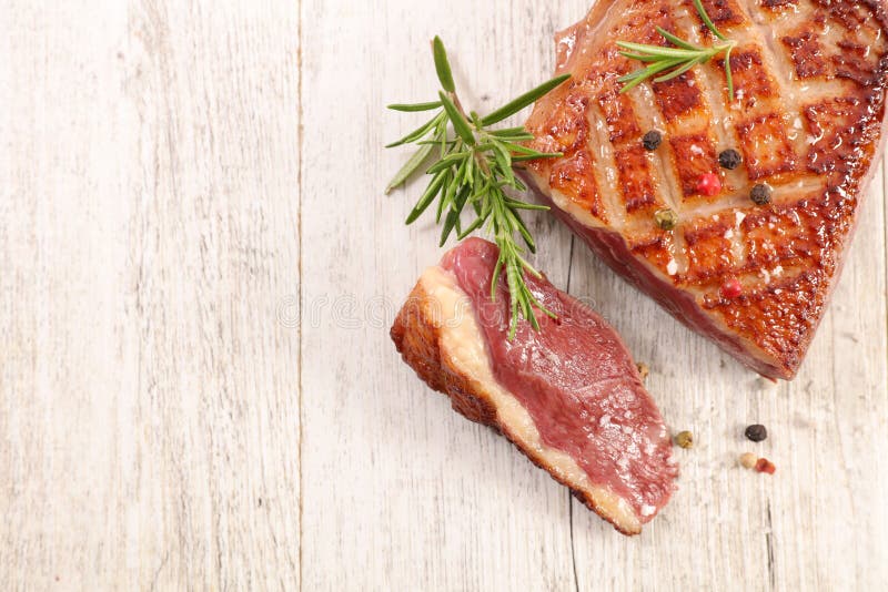 Duck breast and pepper stock image. Image of duck, gastronomy - 131692169