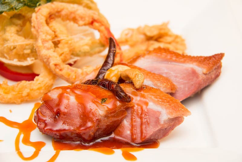 Duck Breast Roasted and Tamarind Sauce Stock Image - Image of gourmet ...