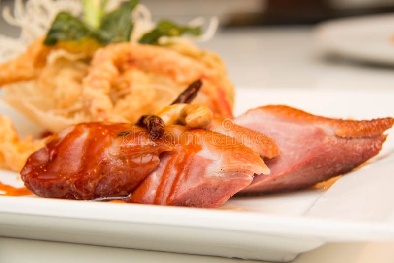 Duck Breast Roasted and Tamarind Sauce Stock Image - Image of food ...