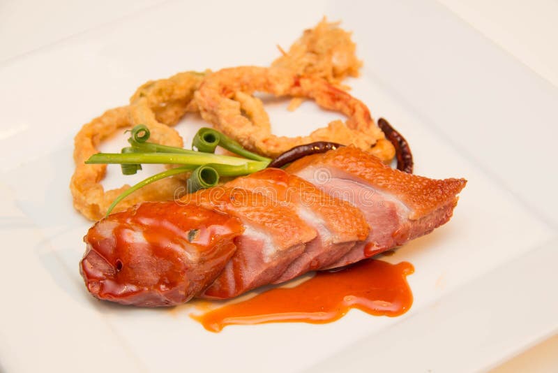 Duck Breast Roasted and Tamarind Sauce Stock Image - Image of dinner ...