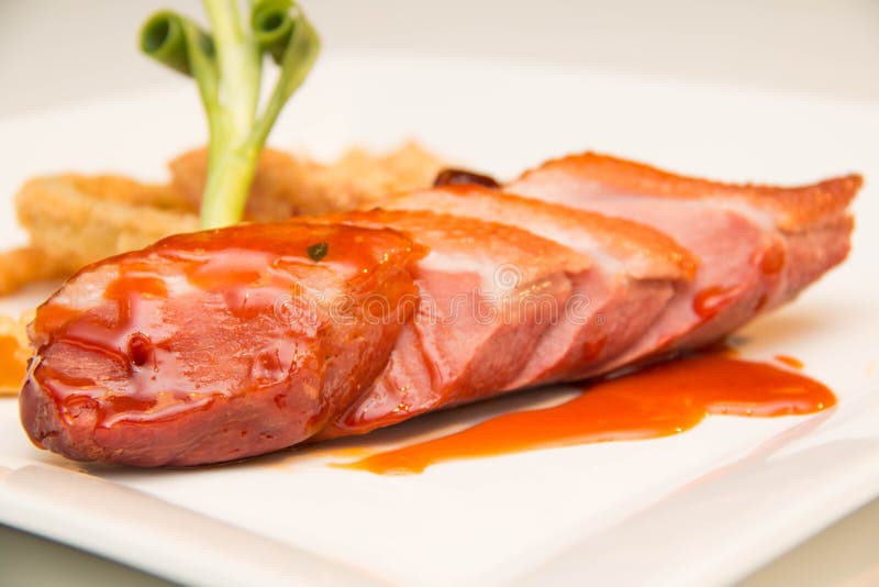 Duck Breast Roasted and Tamarind Sauce Stock Photo - Image of white ...