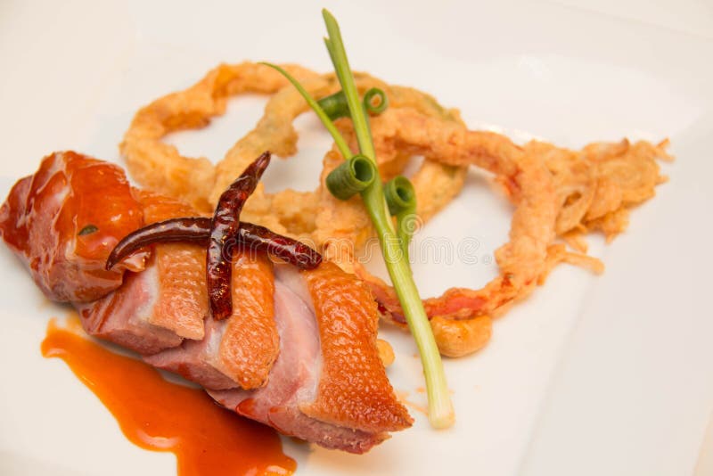 Duck Breast Roasted and Tamarind Sauce Stock Image - Image of duck ...