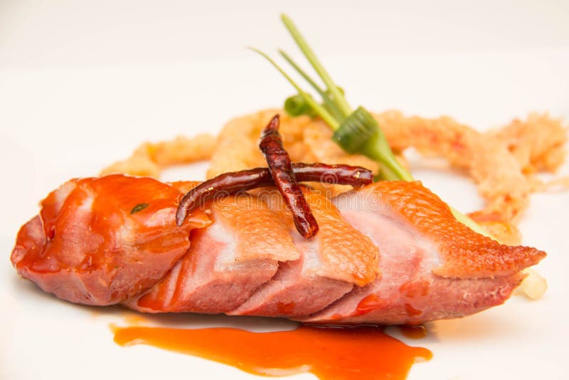 Duck Breast Roasted and Tamarind Sauce Stock Image - Image of meal ...