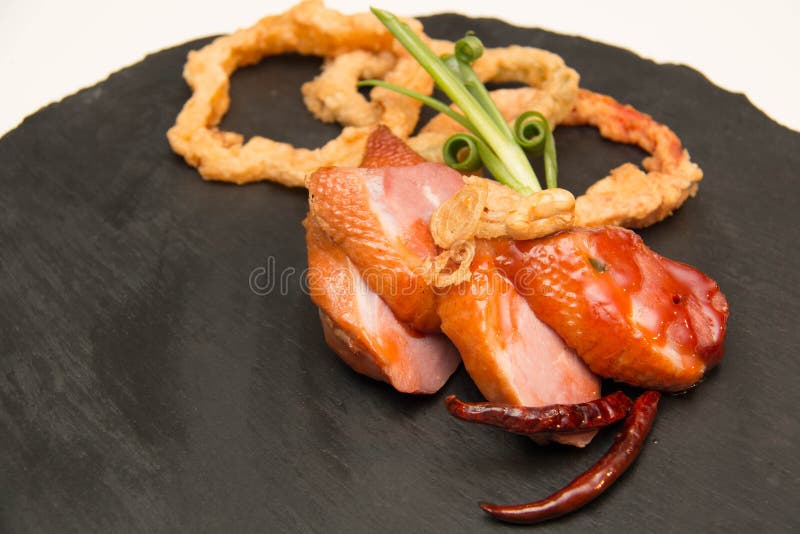 Duck Breast Roasted and Tamarind Sauce Stock Image - Image of lunch ...