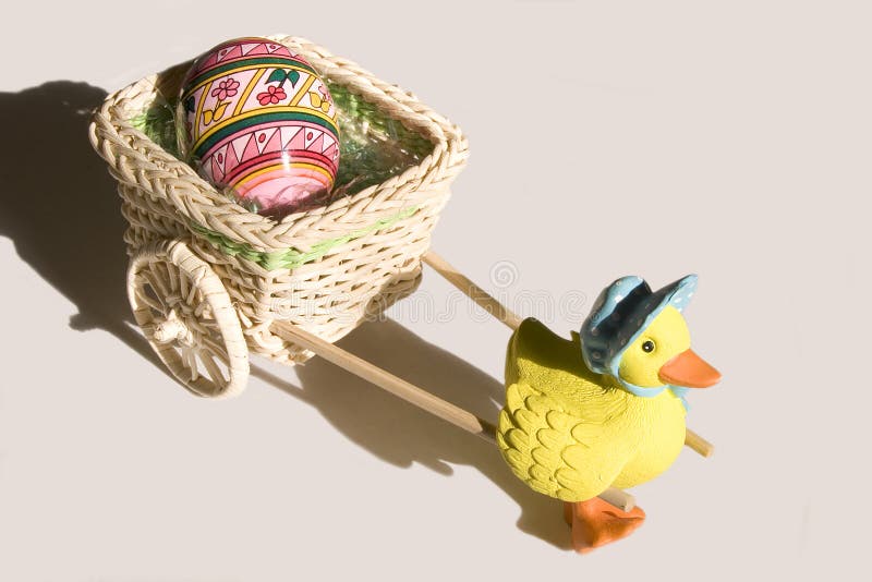 Duck cart with easter egg stock image. Image of april, festival - 85563