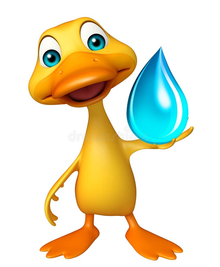 Duck Cartoon Character Water Drop Stock Illustrations – 47 Duck Cartoon ...