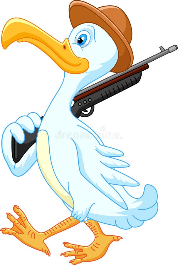 Duck cartoon walking stock illustration. Illustration of cartoon - 25347825