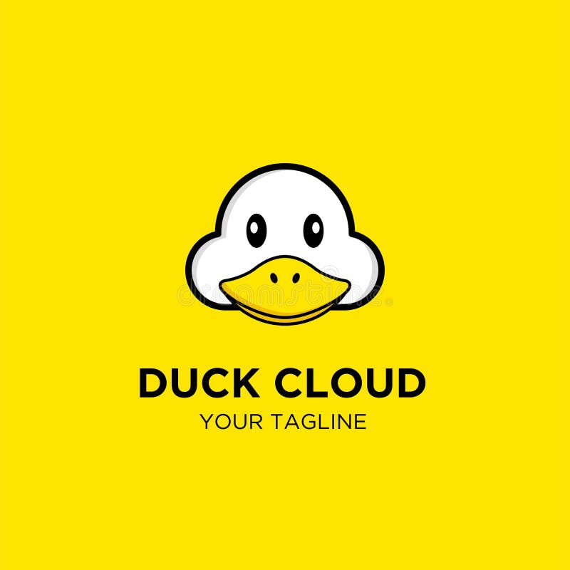 Duck Cloud stock vector. Illustration of template, white - 206078826