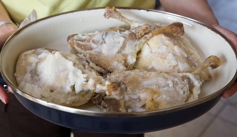 Duck Confit Poutine Dish on Wood Table Stock Image - Image of curd ...