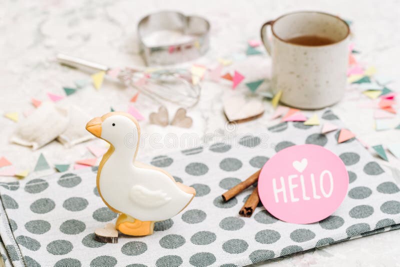 Duck cookies stock image. Image of baked, holiday, cake - 102083189