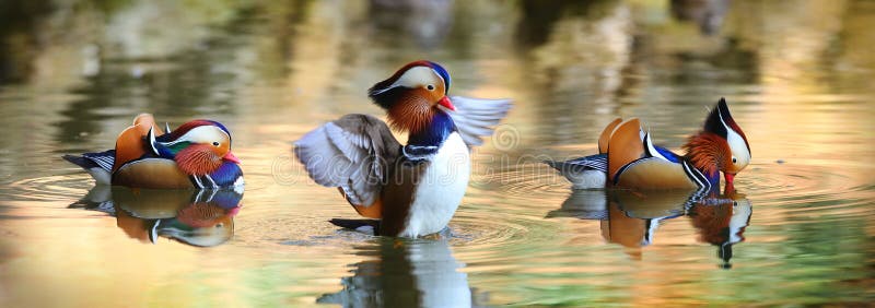 Duck Dance stock photo. Image of asian, lake, domestic - 18956836