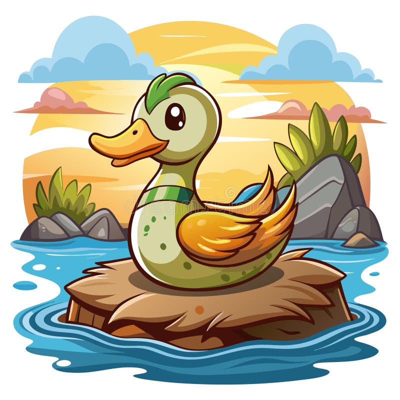 Duck Disgusting Screams Room Vector Stock Vector - Illustration of ...