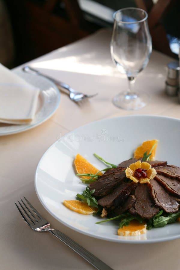 Duck Dish stock image. Image of table, fresh, meat, restaurant - 4492031