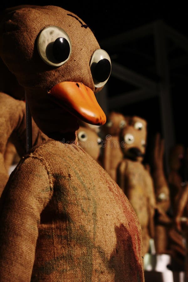 Duck doll made of sack stock image. Image of artwork - 263756511