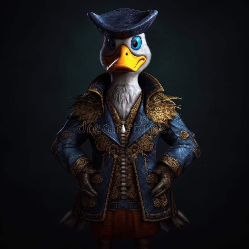 Duck in a Fancy Suit. Created by Generative Artificial Intelligence ...