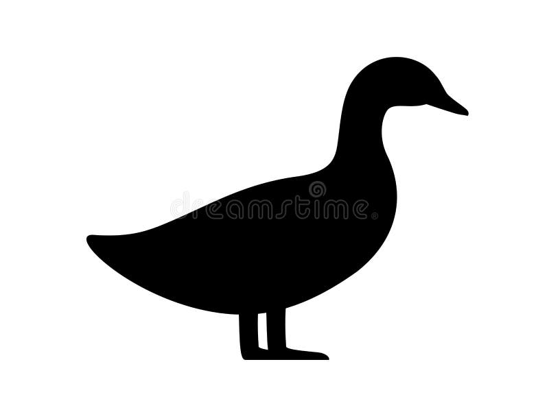 Duck, Farm Animal Black Icon, Vector Illustration Stock Vector ...