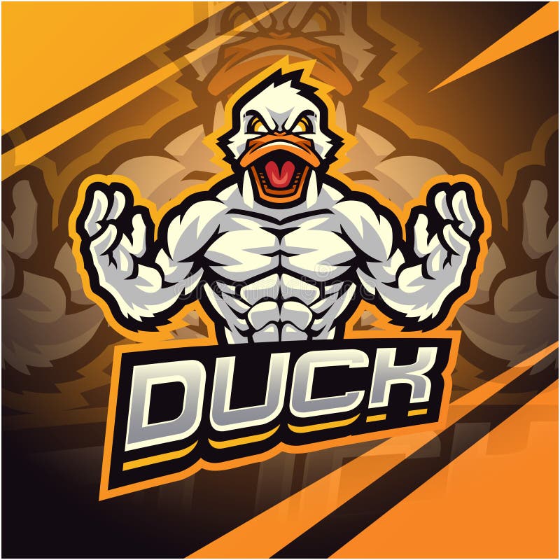 Duck Fighter Esport Mascot Logo Design Stock Vector - Illustration of ...