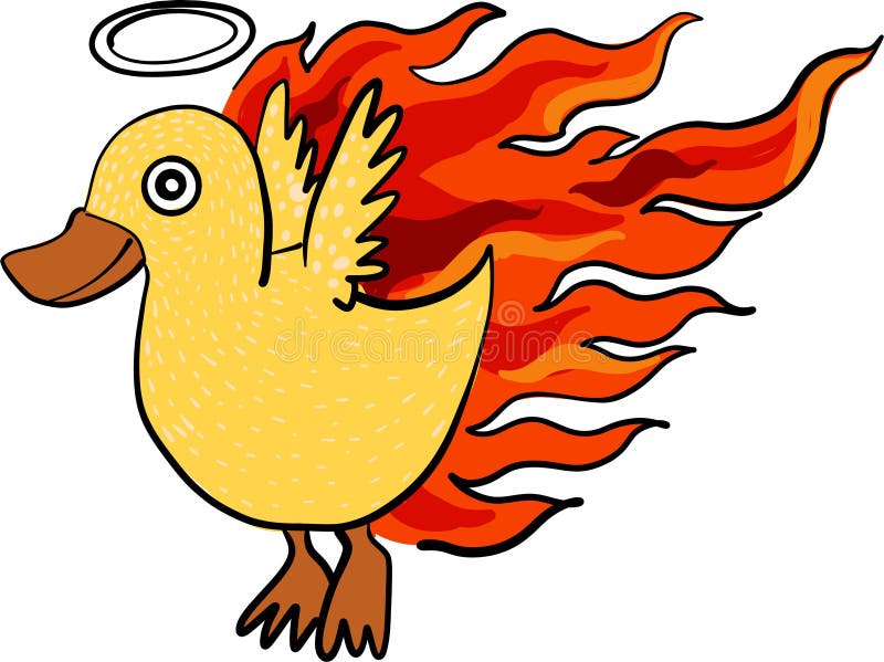 Duck fire vector stock vector. Illustration of sketch - 99477027