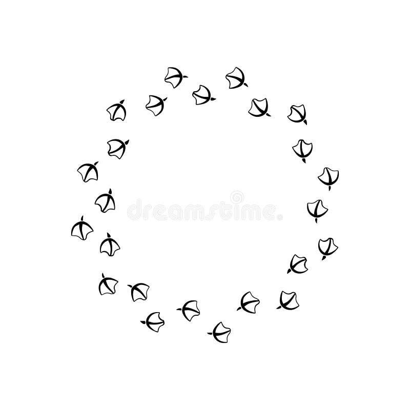 Duck foot prints. stock vector. Illustration of banner - 130436191