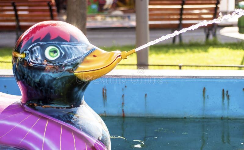 Duck in a fun fair stock image. Image of kids, float - 32845817