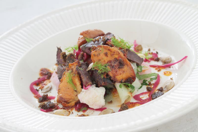 Duck gizzard appetizer stock image. Image of dinner, mushroom - 61848245