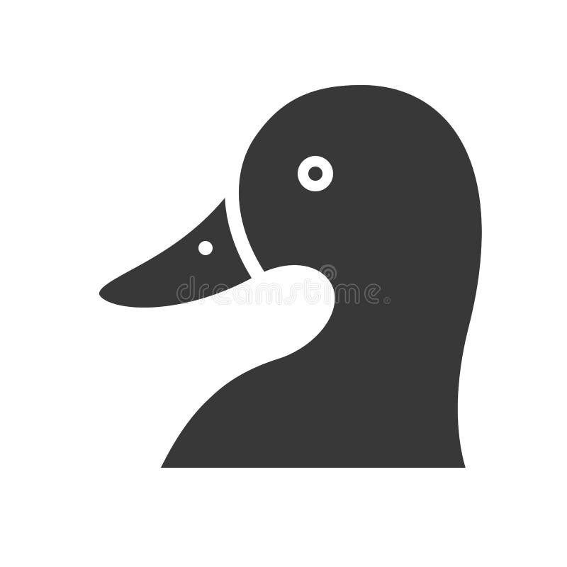 Duck Head Vector, Farm Animal Line Style Editable Stroke Icon Stock ...
