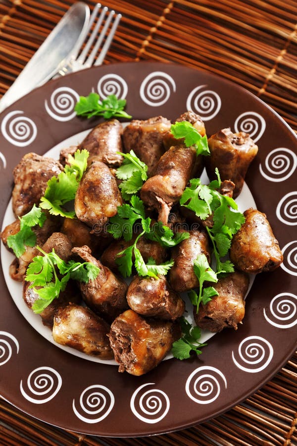 Duck Hearts in butter stock photo. Image of indoors, angle - 48936354