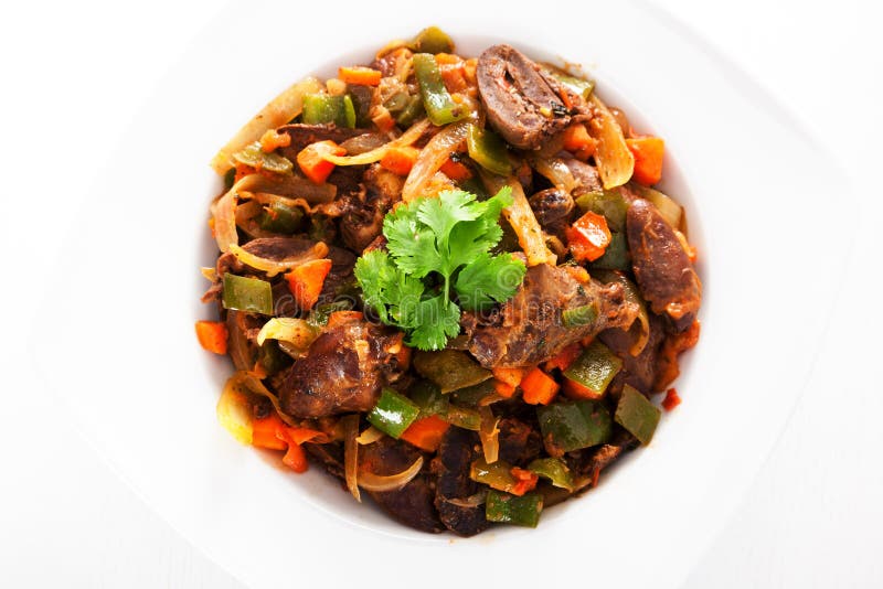 Duck Hearts Stew Vegetables Stock Photo - Image of onion, drink: 48975924