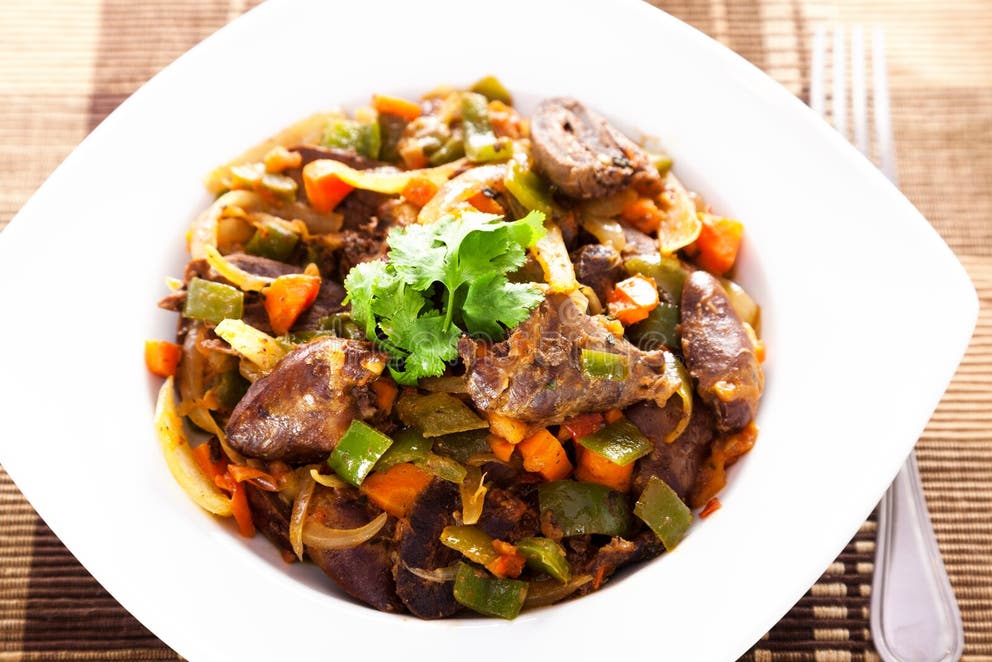 Duck Hearts Stew Vegetables Stock Photo - Image of angle, cooked: 49302724