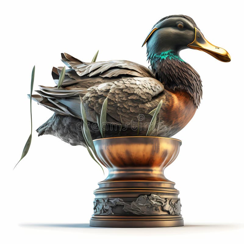 Duck Hunter Trophy. Generative AI Stock Illustration - Illustration of ...