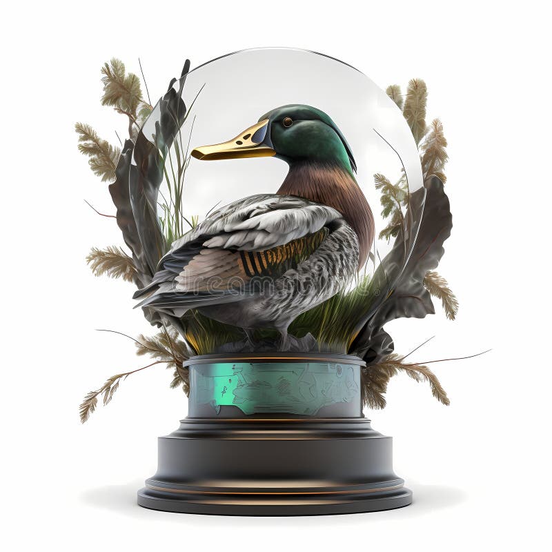 Duck Hunter Trophy. Generative AI Stock Illustration - Illustration of ...